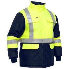 Custom Printed Promotional X Taped Two Tone Hi Vis Freezer Jacket ...