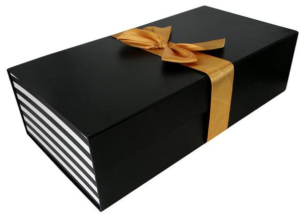 Custom Printed Promotional Rectangular Flat Pack Gift Box With Ribbon ...